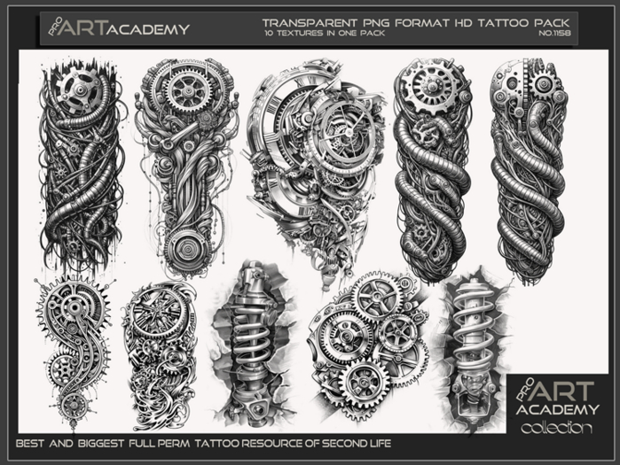 Second Life Marketplace - @PAA - Tattoo Texture Pack 1158