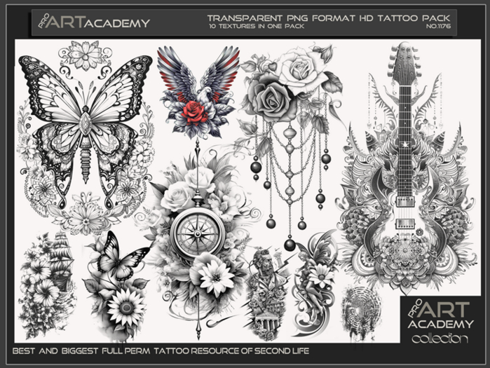 Second Life Marketplace - @PAA - Tattoo Texture Pack 1177