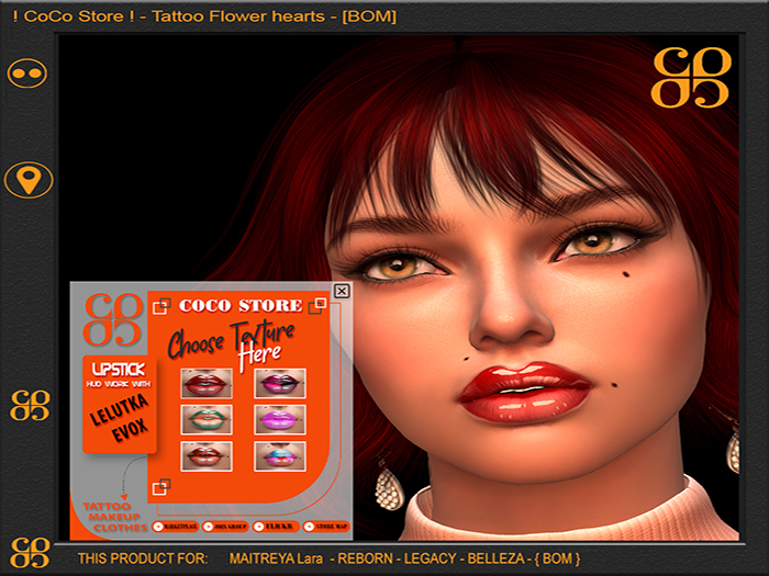 Second Life Marketplace - ! CoCo Store ! - Lipstick Lelutka EVO-X 001 ...