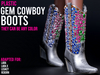 Second Life Marketplace - Cowboy Gem Boots by Plastic