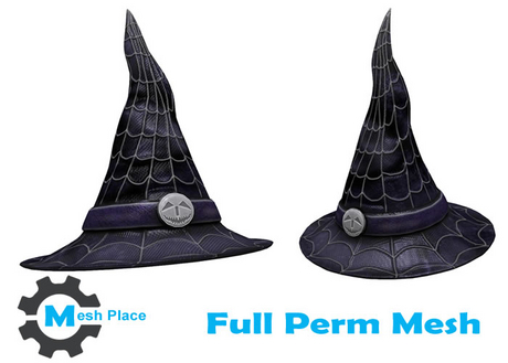 Second Life Marketplace - Mesh Place - Wizard Witch Hat Full Perm Mesh
