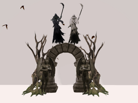 Second Life Marketplace - MC Spooky Demon Stone Arch Entry Set