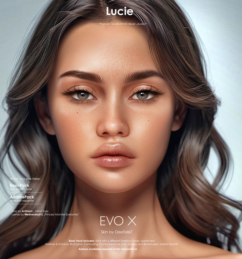 Second Life Marketplace - DeeTaleZ *SKINS - FATPACK* lel EVOX - Lucie ...