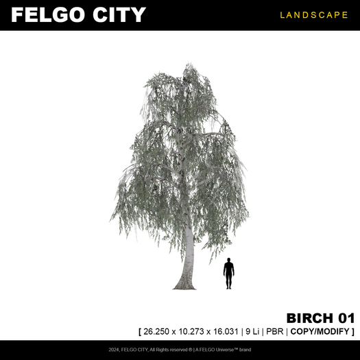 Second Life Marketplace - FELGO City // Tree - Birch 01