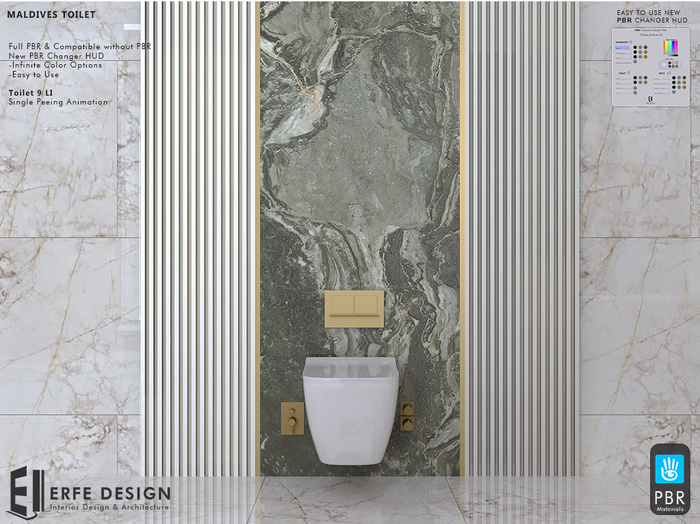 Second Life Marketplace - Maldives Toilet PBR & Legacy [Erfe Design] PACK