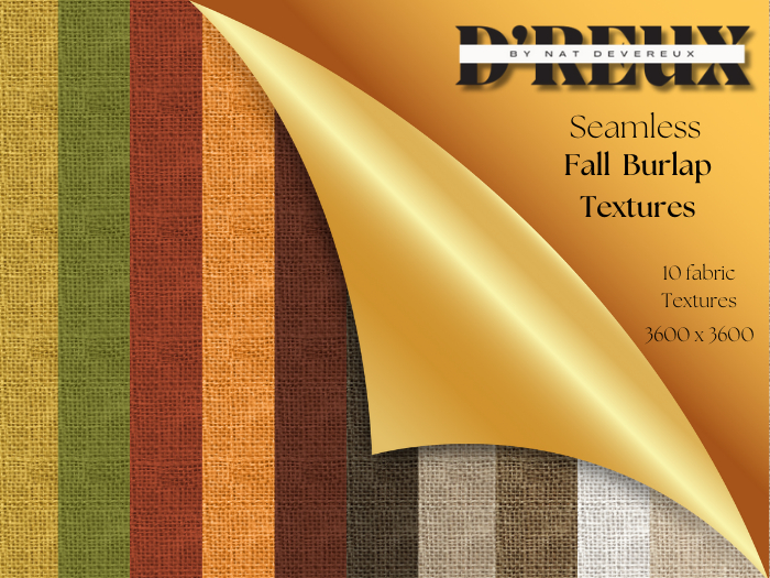 Second Life Marketplace - {D'REUX} Autumn Burlap Textures