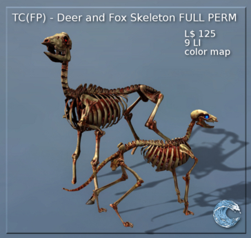 Second Life Marketplace - TC(FP) - Deer and Fox Skeleton FULL PERM