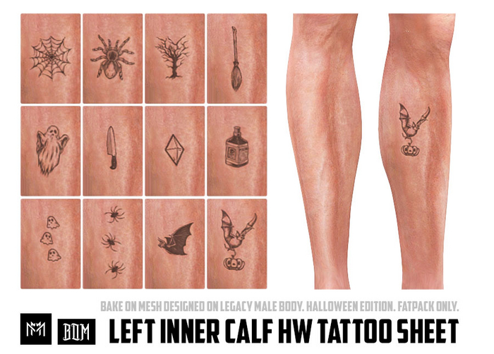 Second Life Marketplace - Left Inner Calf Halloween Bundle