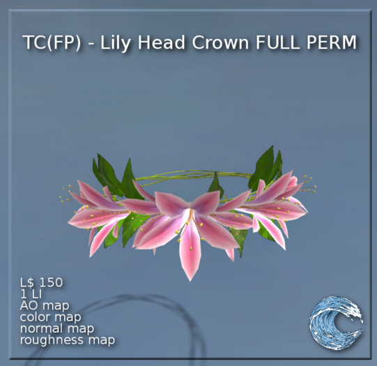 Second Life Marketplace - TC(FP) - Lily Head Crown FULL PERM