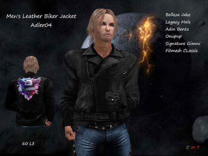 Second Life Marketplace - Mandy's Clothing Room - Men's Leather Biker ...