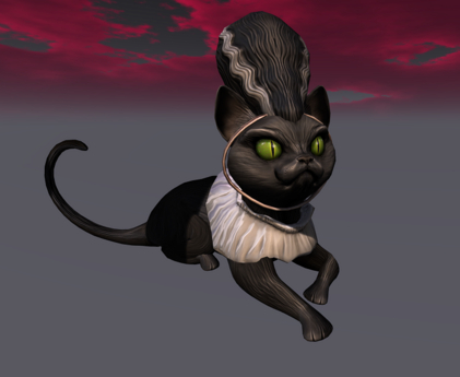 Second Life Marketplace - Animated Bride of Frankenstein Cat companion