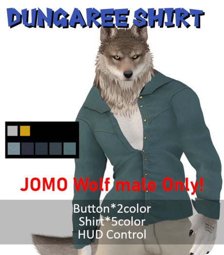 Second Life Marketplace - UZOMUZO Dungaree Shirt
