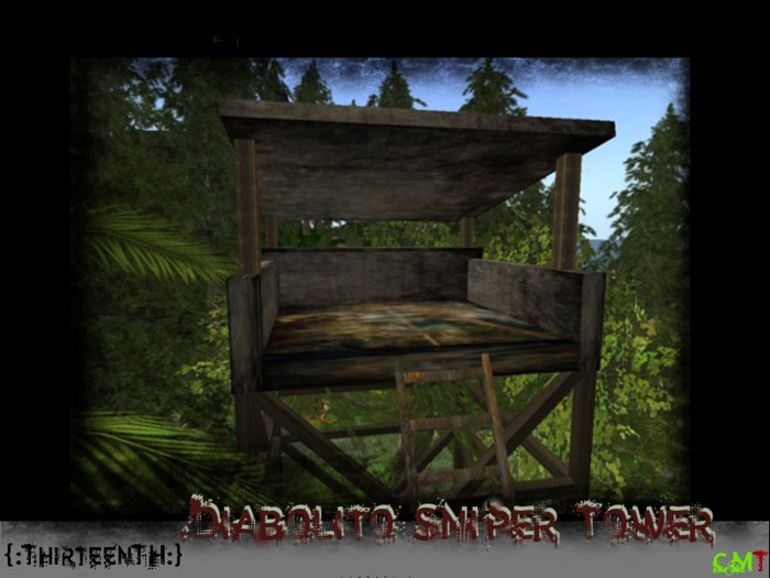 Second Life Marketplace - {:ThirteenTH:} Diabolito Sniper/Watch Tower