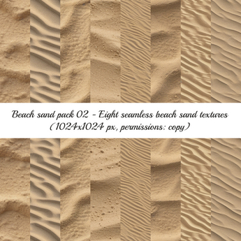 Second Life Marketplace - [Alpha Magic] Beach sand textures pack 02