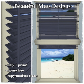 Second Life Marketplace - ~BMD~ Window Blinds (Dk Blue)