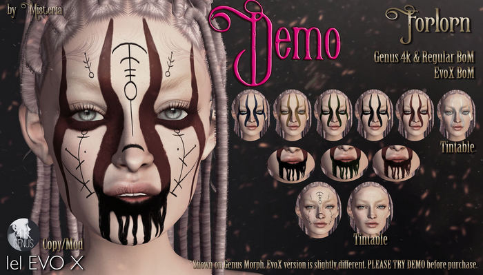 Second Life Marketplace - DEMO Misteria - Forlorn - EvoX, Genus Morph ...
