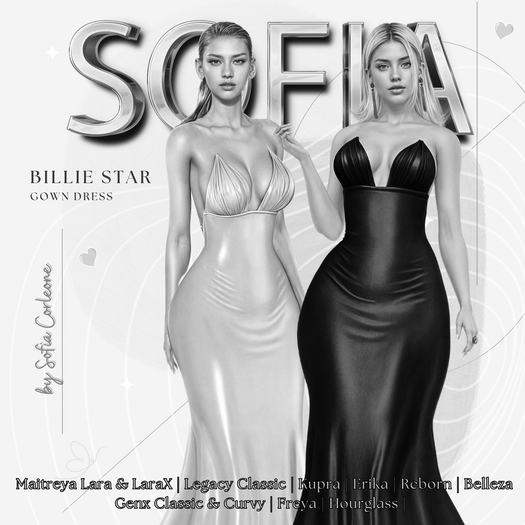Second Life Marketplace - .:{Sofia}:. DEMO Billie Star Gown V.2