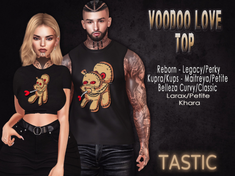 Second Life Marketplace - Tastic-Voodoo Love Top Larax Updated!
