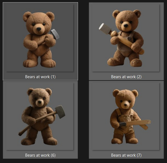 Second Life Marketplace - FREE Teddy Bears at work Alpha Cut, Full Perm