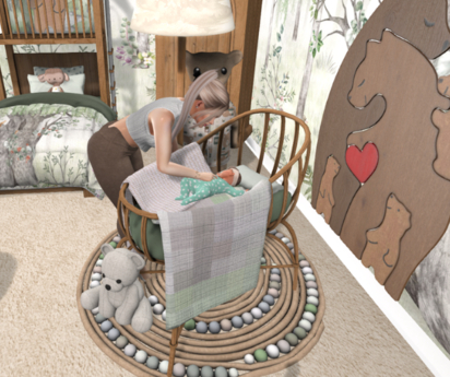 Second Life Marketplace - {KK} Zooby Little Bear Crib Set ~ Includes ...