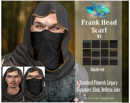Second Life Marketplace - .Viki. Frank - Head Scarf v1