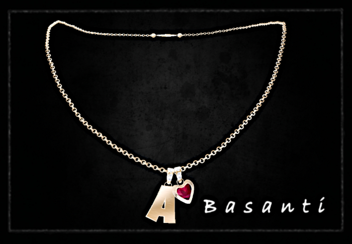 Second Life Marketplace - :::RuByHeArT::: Ruby, Diamond & Gold Initial ...