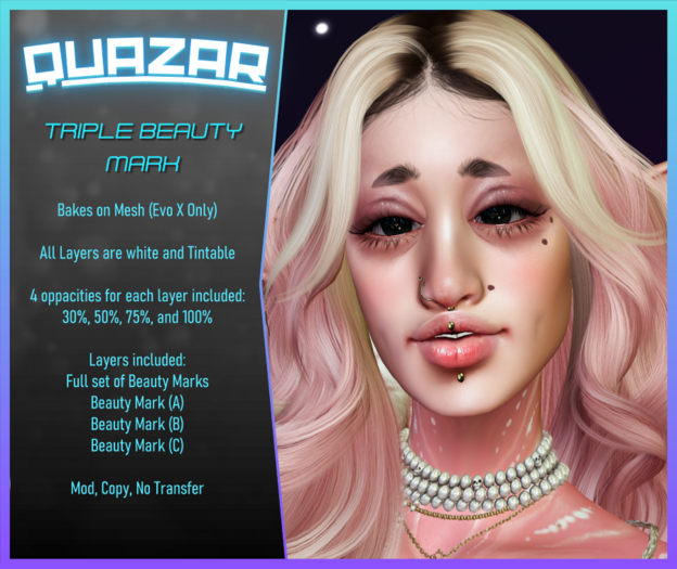 Second Life Marketplace - QUAZAR - Triple Beauty Mark