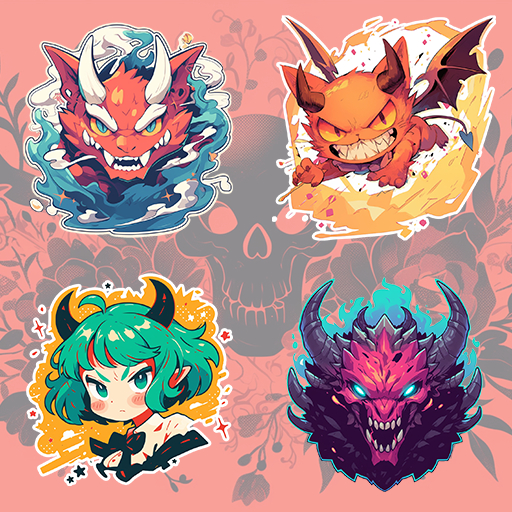 Second Life Marketplace - FREE Halloween Demon Decoration / Sticker Pack