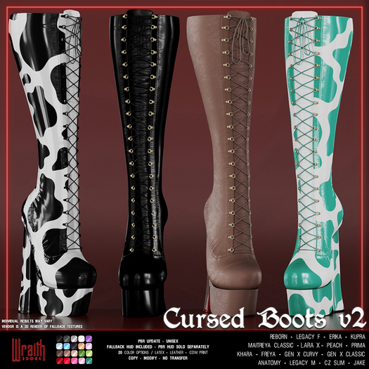 Second Life Marketplace - - wraith - Cursed Boots v2 - Maitreya Classic