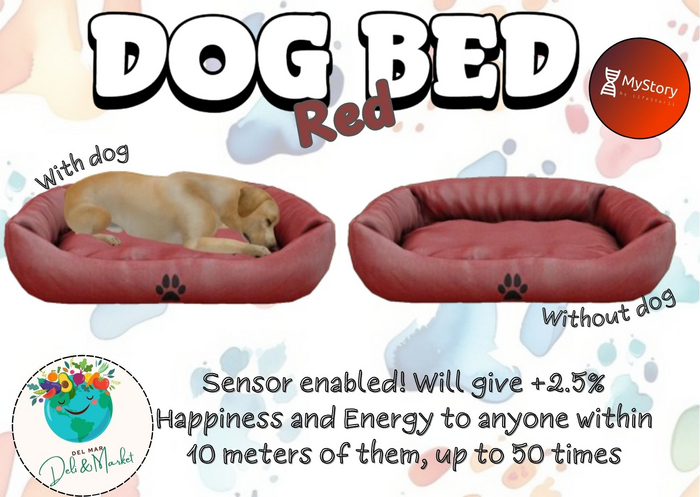 Second Life Marketplace - MyStory Red Dog Bed