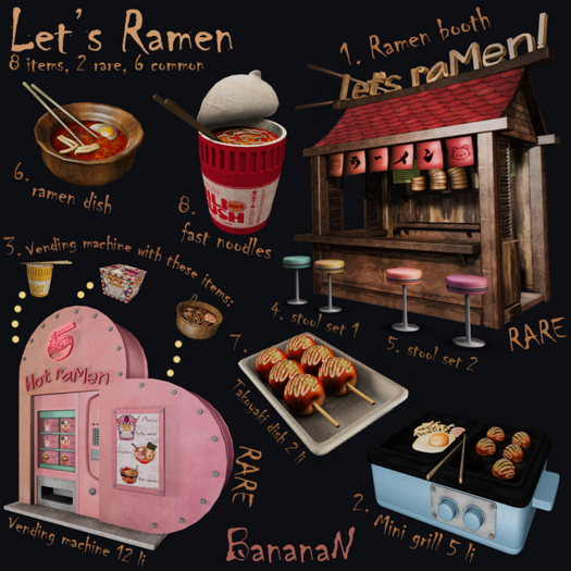 Second Life Marketplace - 3. BananaN. Let's ramen vending machine RARE