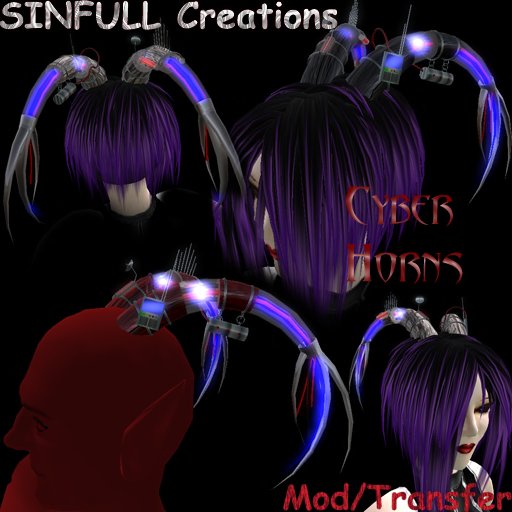 Second Life Marketplace - Sinfull Creations Cyber Horns