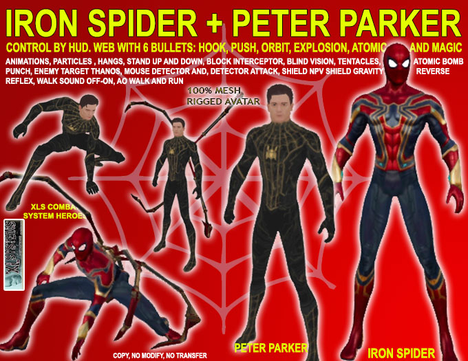 Second Life Marketplace - Iron Spider Avatar + Peter Parker
