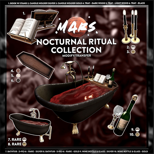Second Life Marketplace - 4. .Mars. - Nocturnal Ritual - Coffin Tray ...
