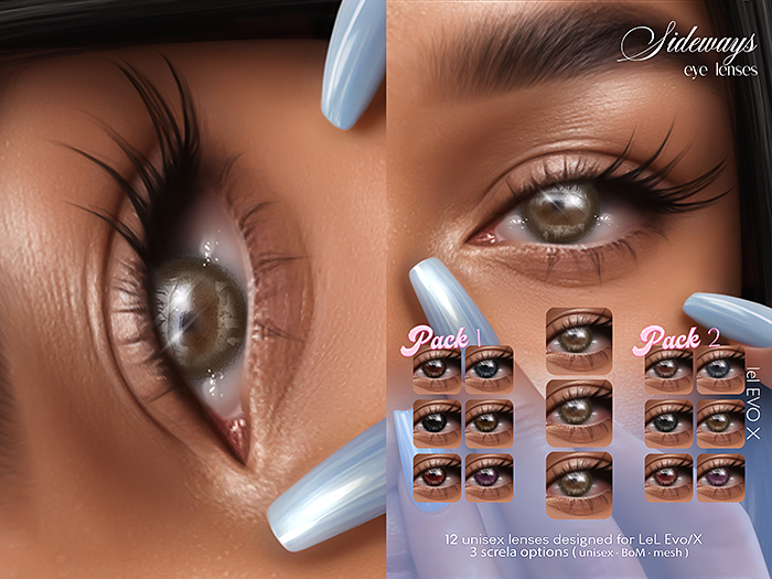 Second Life Marketplace - Essence. sideways eye lenses (fatpack)