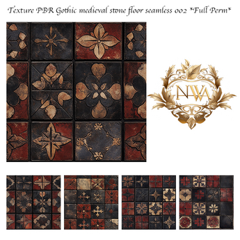 Second Life Marketplace - 5pc PBR Gothic medieval stone floor seamless ...