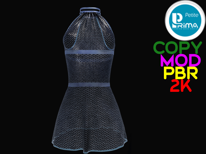 Second Life Marketplace - LBD-Sporty - Mithril Blue Chainmail-MOD