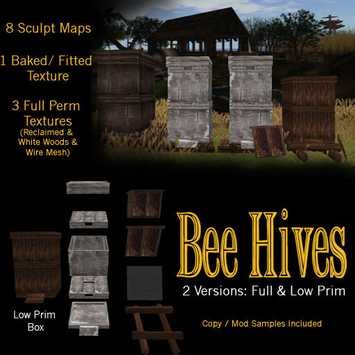 Second Life Marketplace - Bee Hives I Sculpt Maps