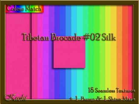 Second Life Marketplace - Tibetan Brocade #02 Silk Solids Seamless ...
