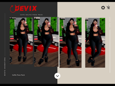 Second Life Marketplace - [Devix] Cute Selfie Posepack (Unpacker)
