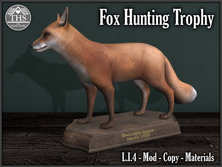 Second Life Marketplace - FOX HUNTING TROPHY - HUNTING TROPHY - FOX ...