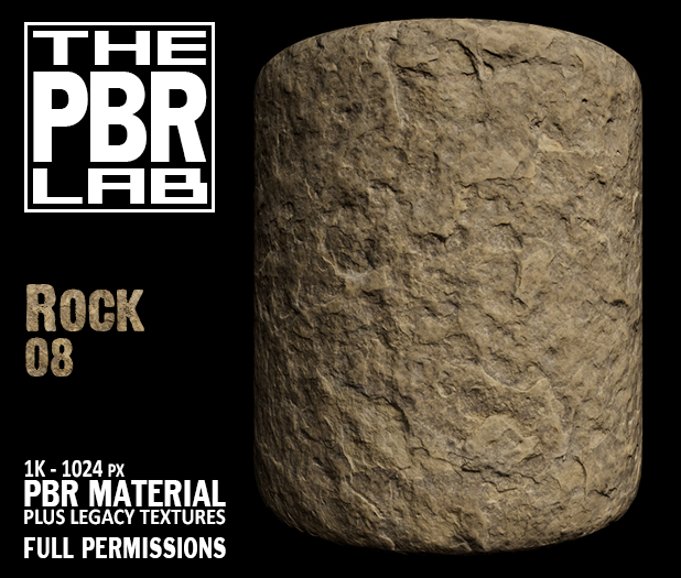 Second Life Marketplace - The PBR Lab - Rock 08 - PBR Material & 3D ...