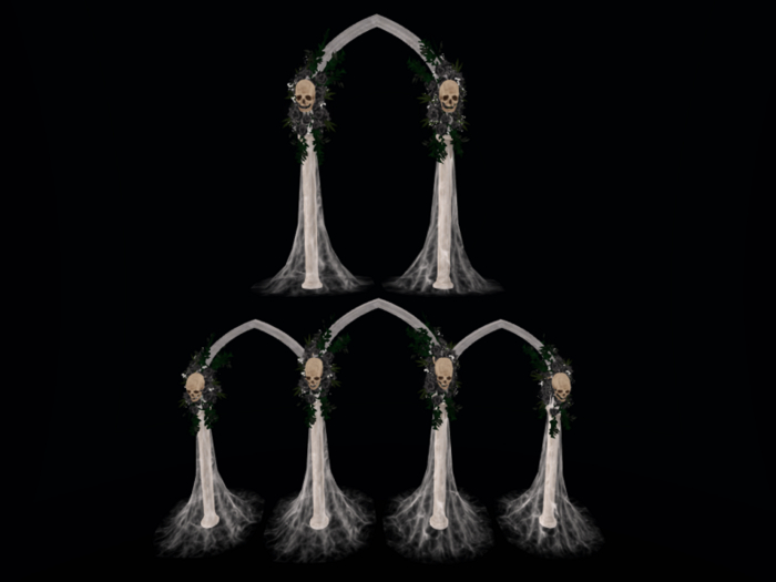 Second Life Marketplace - MC Halloween Skeleton Arch Set