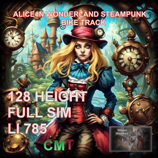 Second Life Marketplace - ALICE IN WONDERLAND STEAMPUNK FULL SIM BIKE TRACK