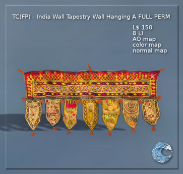 Second Life Marketplace - TC(FP) - India Wall Tapestry Wall Hanging A ...