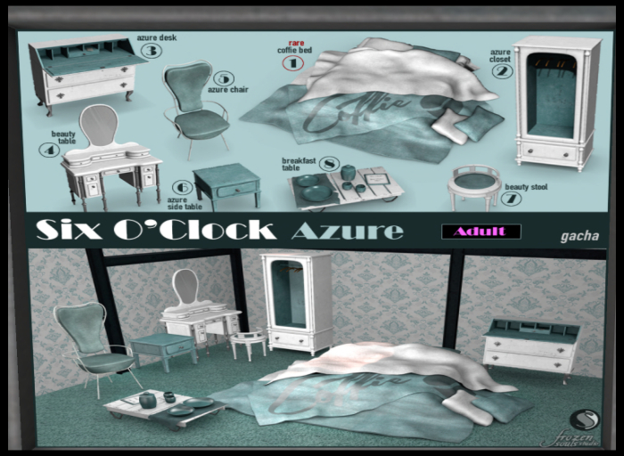 Second Life Marketplace - !six o'clock! [AZURE-4] Beauty Table*
