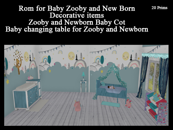 Second Life Marketplace - [TBW]- children's room -Blue- Zooby Baby ...
