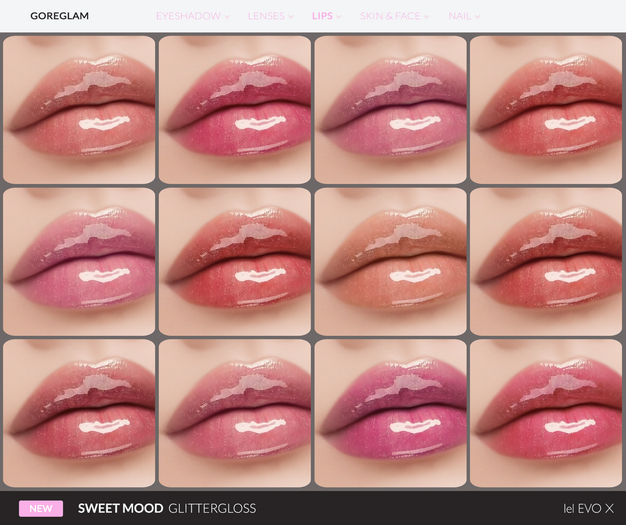 Second Life Marketplace - Goreglam 'Sweet Mood' Glittergloss EVO X
