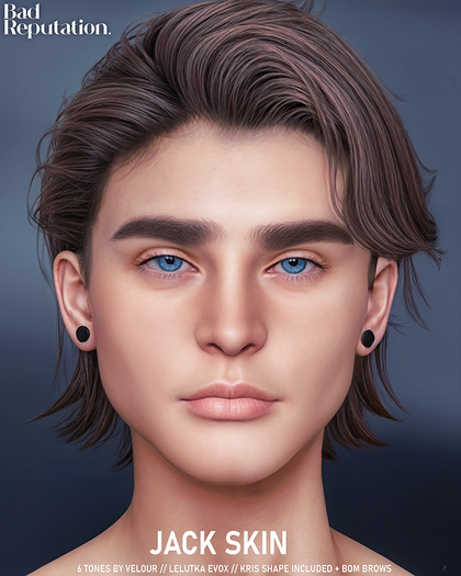 Second Life Marketplace - Bad Reputation - Jack Skin - Lel EvoX - Tan