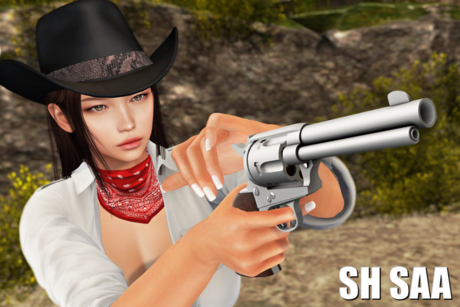 Second Life Marketplace - SH RP Prop Gun - SAA (Female Version)